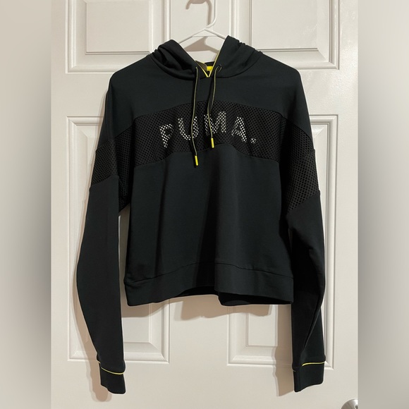 Puma | Tops | Nwot Puma Cropped Hoodie With Mesh Detail | Poshmark